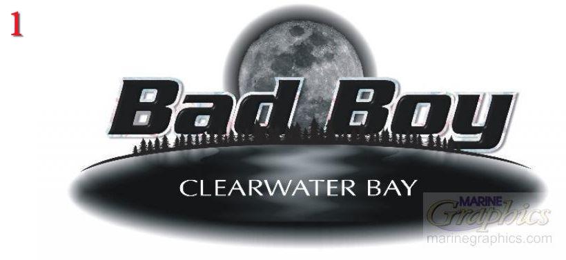 Bad Boy boat graphics - Boat Lettering