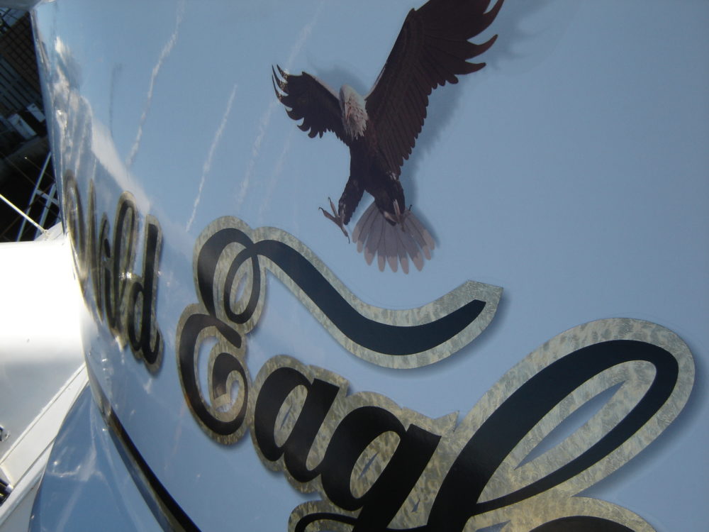 Custom boat graphics foil overlays - Boat Lettering