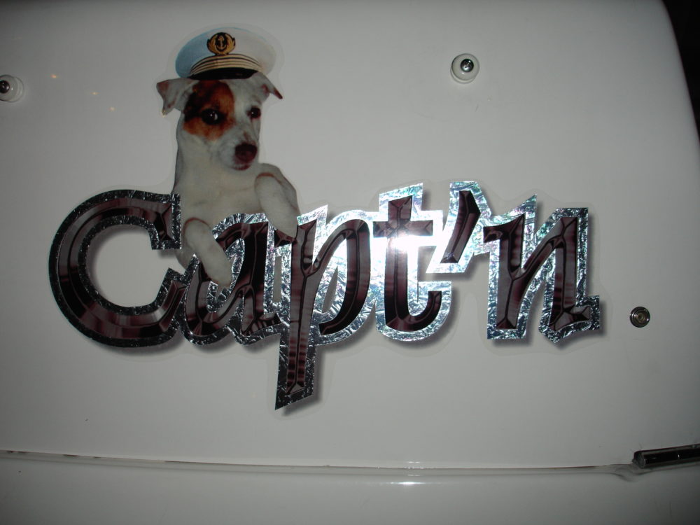 Custom boat graphics foil overlays - Boat Lettering