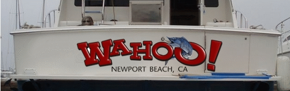 Wahoo! fish graphic - Boat Lettering