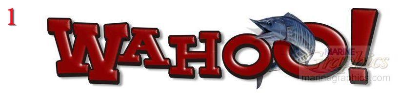 Wahoo! fish graphic - Boat Lettering