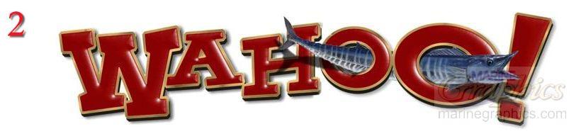 Wahoo! fish graphic - Boat Lettering