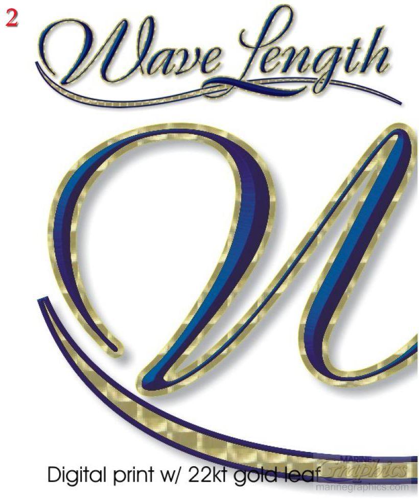 Wavelength boat lettering - Boat Lettering