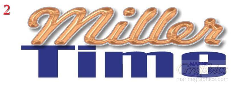 Miller Time boat graphics - Boat Lettering