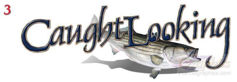 Caught Looking custom boat graphics