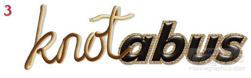 Knotty Rope Lettering - Marine Graphics