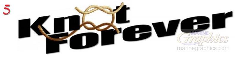 Knot Forever rope lettering - Boat Lettering