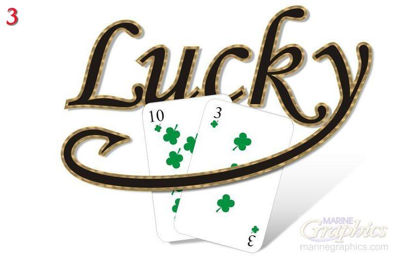 LUCKY 13 boat graphics - Boat Lettering