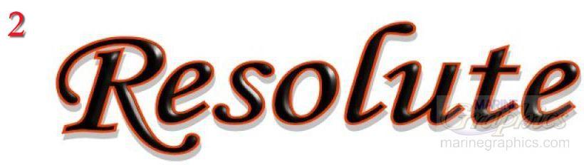 Resolute boat lettering - Boat Lettering