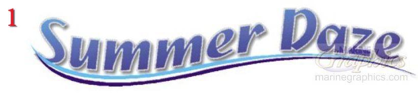 Summer Daze - transom lettering - Boat Lettering