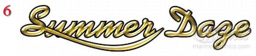 Summer Daze - transom lettering - Boat Lettering