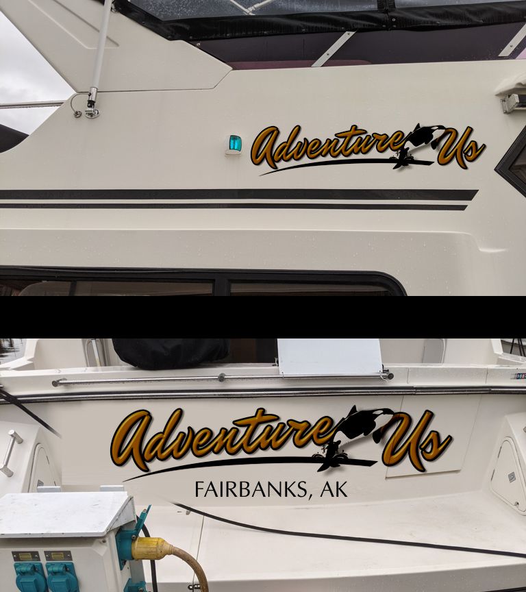 Adventure Us Boat Lettering - Boat Lettering
