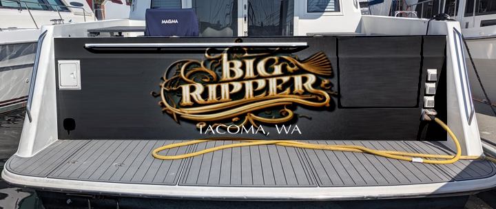 Big Ripper Boat graphics - Tacoma - Boat Lettering