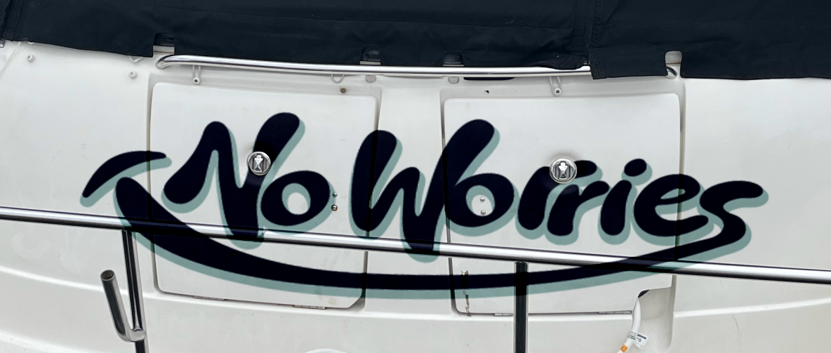 No Worries boat decals - Boat Lettering
