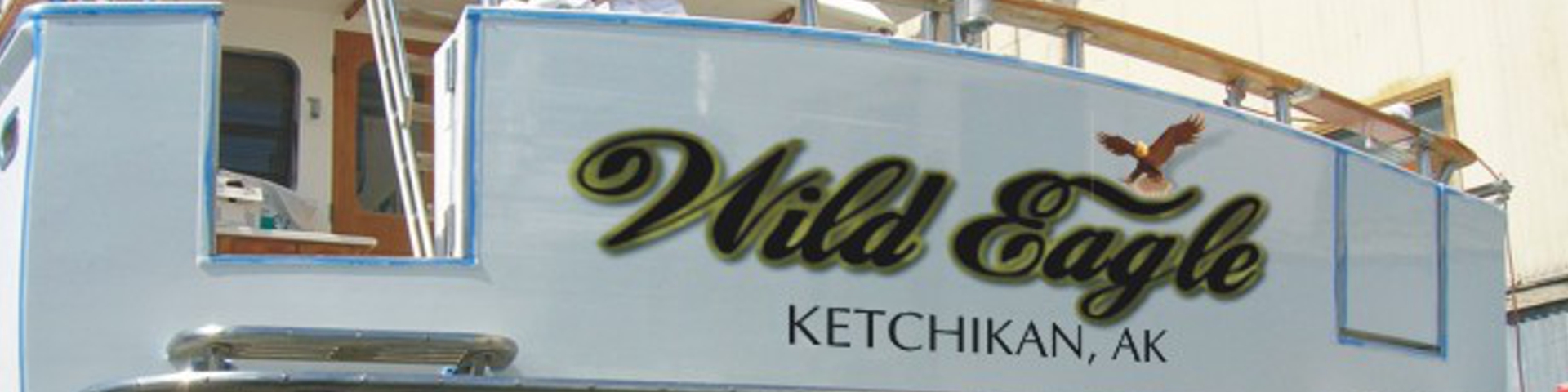 Wild Eagle custom boat graphic - Alaska - Boat Lettering